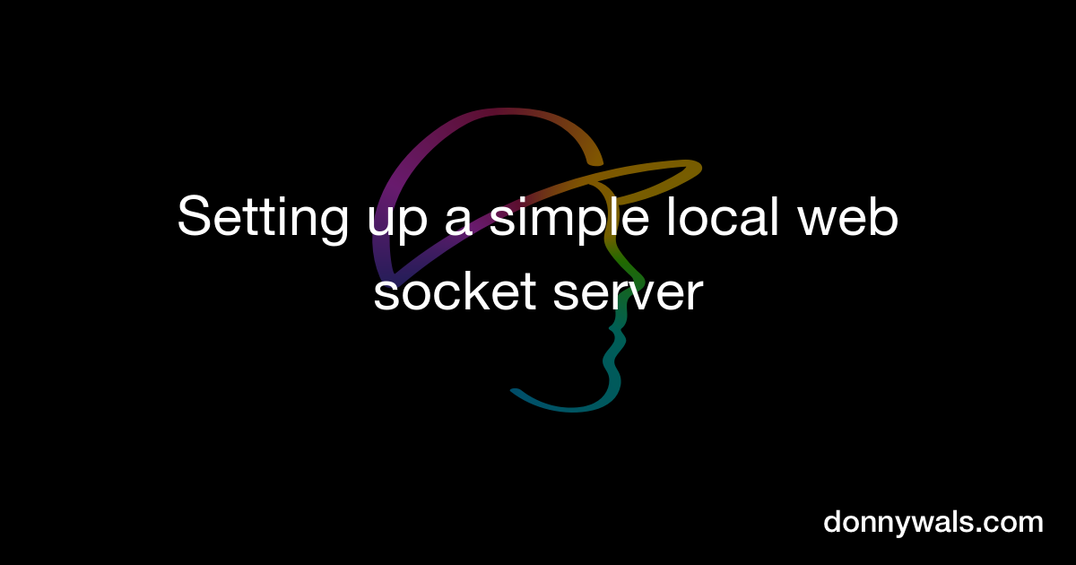 Setting Up A Simple Local Web Socket Server Donny Wals