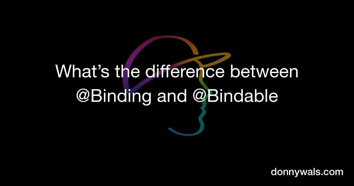 What’s the difference between @Binding and @Bindable – Donny Wals What’s the difference between @Binding and @Bindable – Donny Wals